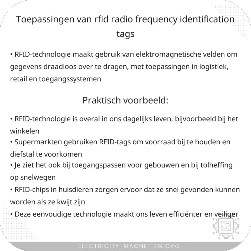 Toepassingen van RFID (Radio Frequency Identification) Tags ...