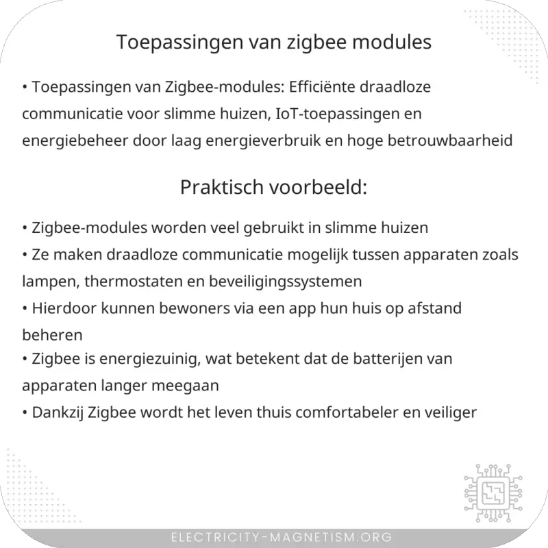 Toepassingen van Zigbee-modules – Electricity – Magnetism