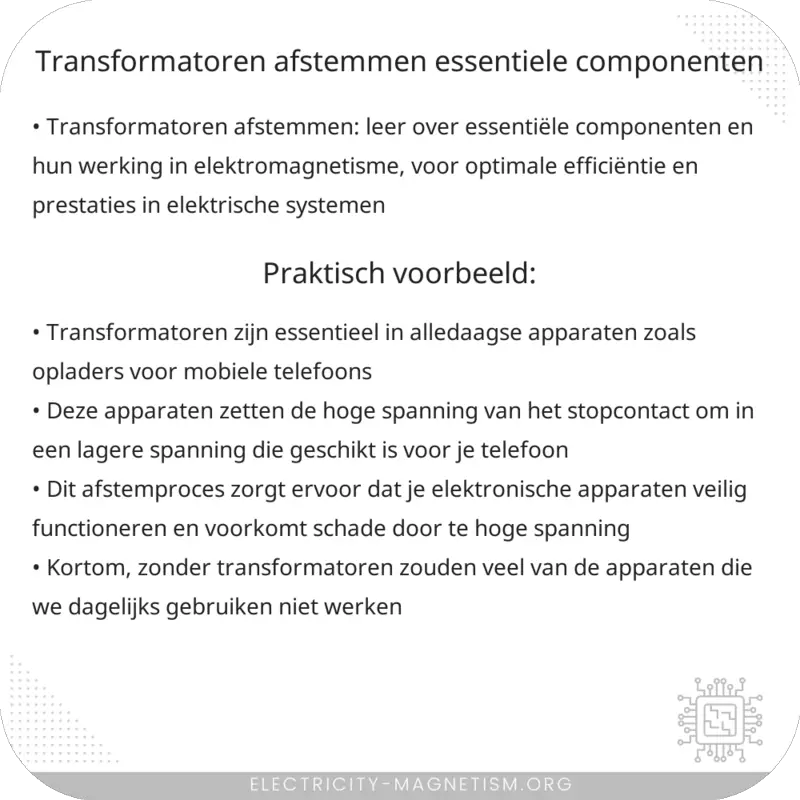 Transformatoren Afstemmen | Essentiële Componenten