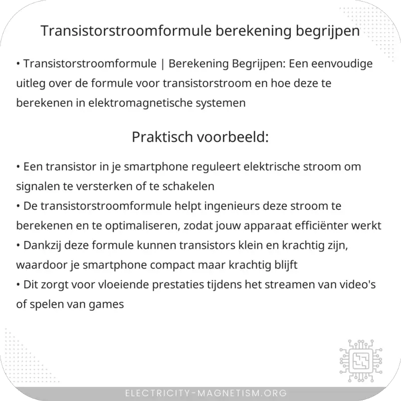 Transistorstroomformule | Berekening Begrijpen – Electricity – Magnetism
