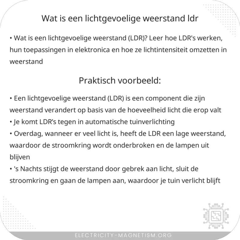 LDR | Werking en Toepassingen