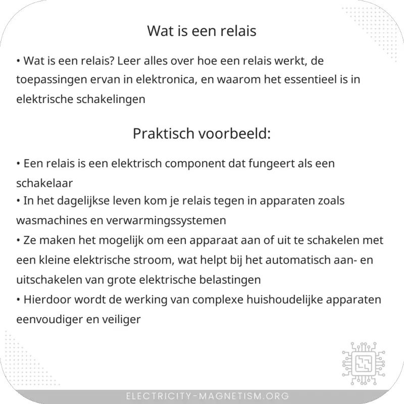 Wat is een relais? – Electricity – Magnetism
