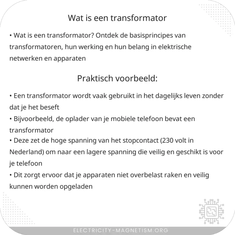 Wat is een transformator? – Electricity – Magnetism
