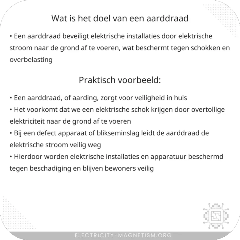 Wat is het doel van een aarddraad? – Electricity – Magnetism