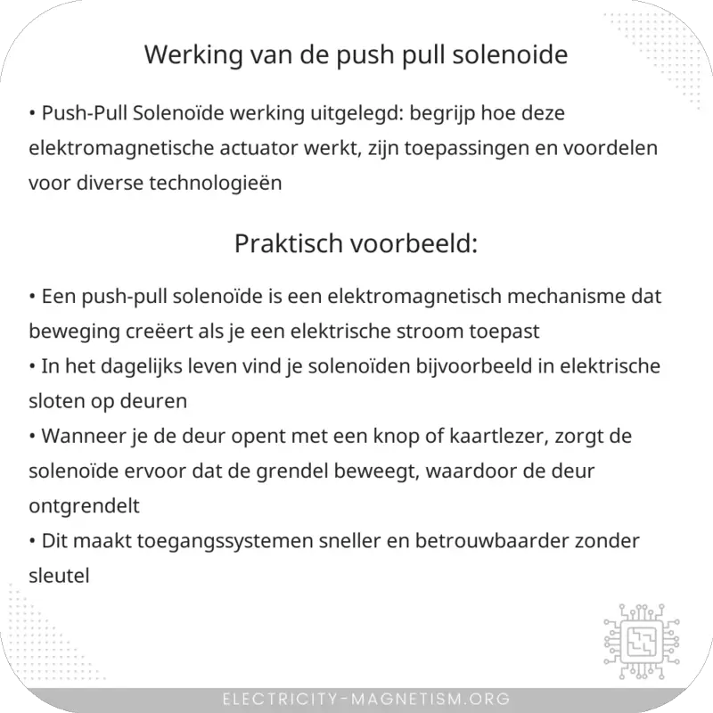 Werking van de Push-Pull Solenoïde – Electricity – Magnetism