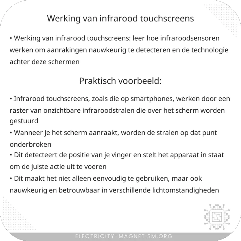 Werking van Infrarood Touchscreens – Electricity – Magnetism
