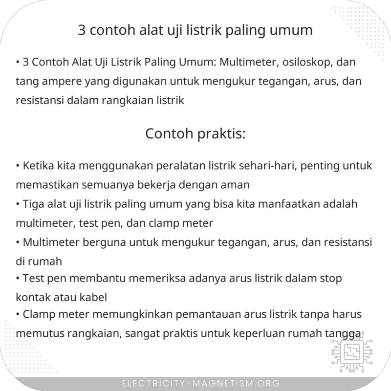 3 Contoh Alat Uji Listrik Paling Umum – Electricity – Magnetism
