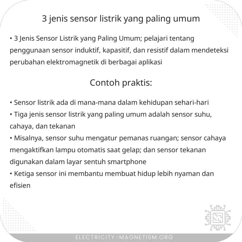 3 Jenis Sensor Listrik yang Paling Umum – Electricity – Magnetism