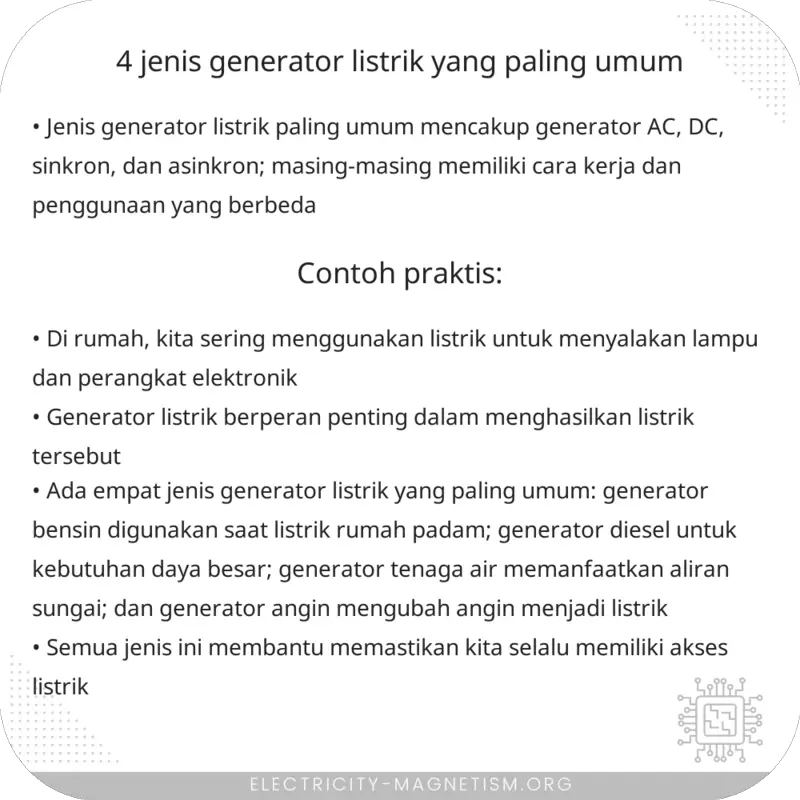 4 Jenis Generator Listrik yang Paling Umum – Electricity – Magnetism