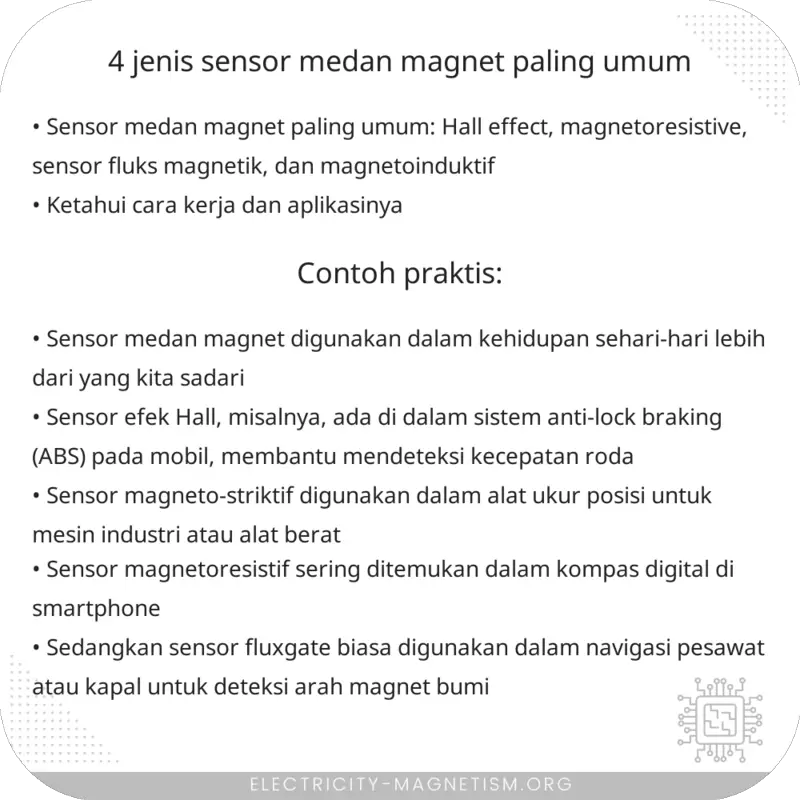 4 Jenis Sensor Medan Magnet Paling Umum – Electricity – Magnetism