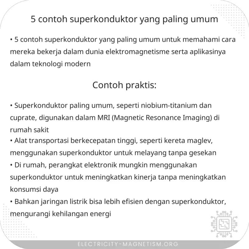 5 Contoh Superkonduktor yang Paling Umum – Electricity – Magnetism