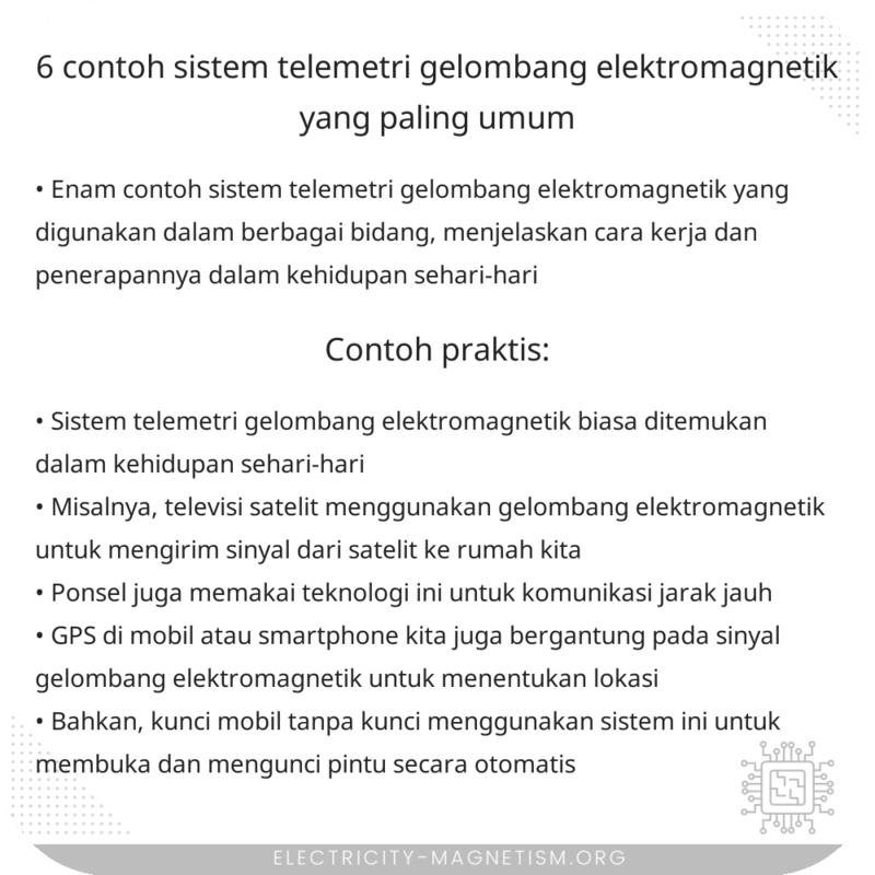 6 Contoh Sistem Telemetri Gelombang Elektromagnetik yang Paling Umum