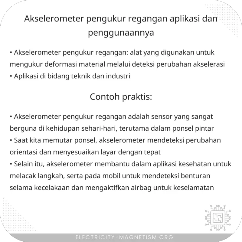 Akselerometer Pengukur Regangan | Aplikasi dan Penggunaannya