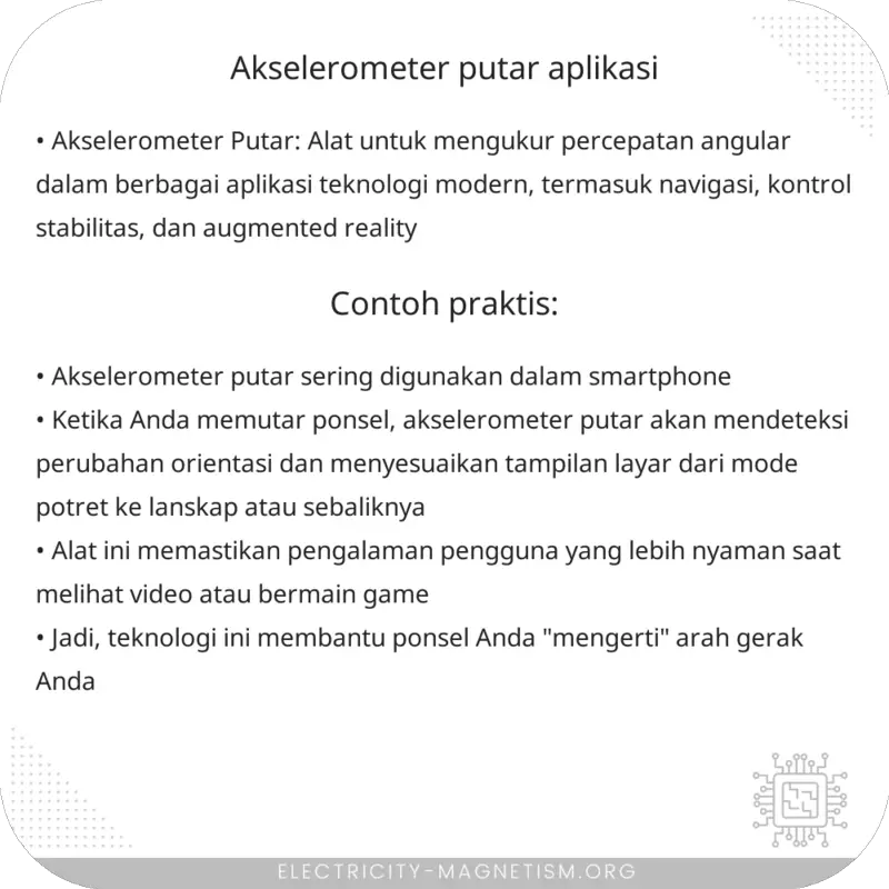 Akselerometer Putar | Aplikasi – Electricity – Magnetism