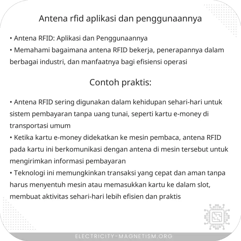 Antena RFID | Aplikasi dan Penggunaannya