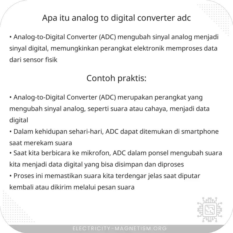 Apa itu Analog-to-Digital Converter (ADC)? – Electricity – Magnetism Apa itu Analog-to-Digital Converter (ADC)? – Electricity – Magnetism