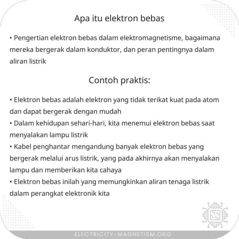 Apa itu Elektron Bebas?