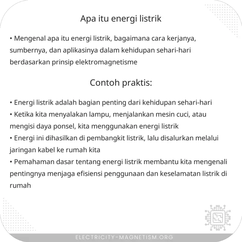Apa Itu Energi Listrik? – Electricity – Magnetism
