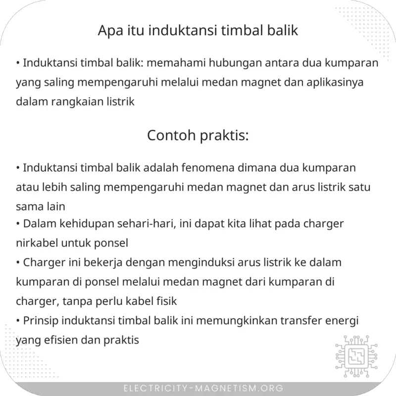 Apa itu Induktansi Timbal Balik? – Electricity – Magnetism
