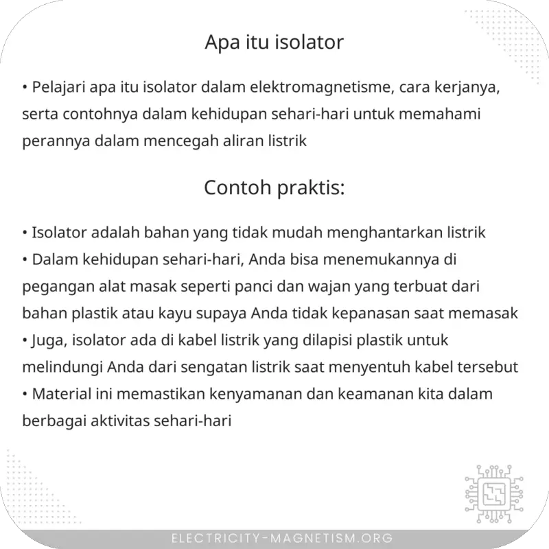 Apa itu Isolator? – Electricity – Magnetism