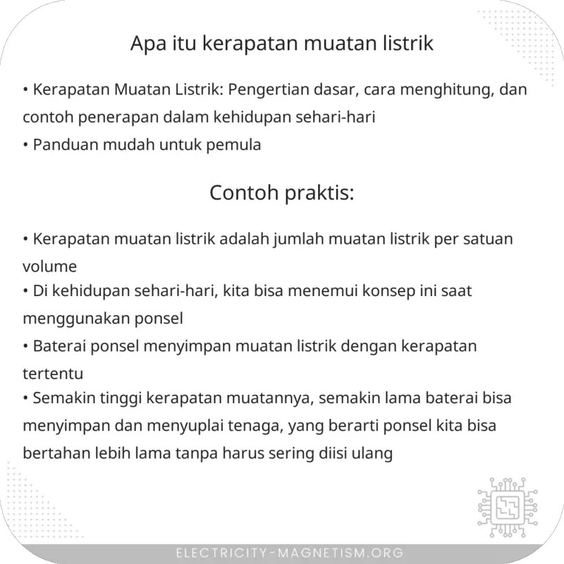 Apa itu Kerapatan Muatan Listrik? – Electricity – Magnetism