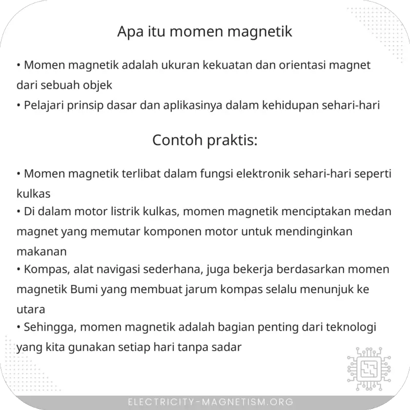 Apa Itu Momen Magnetik? – Electricity – Magnetism