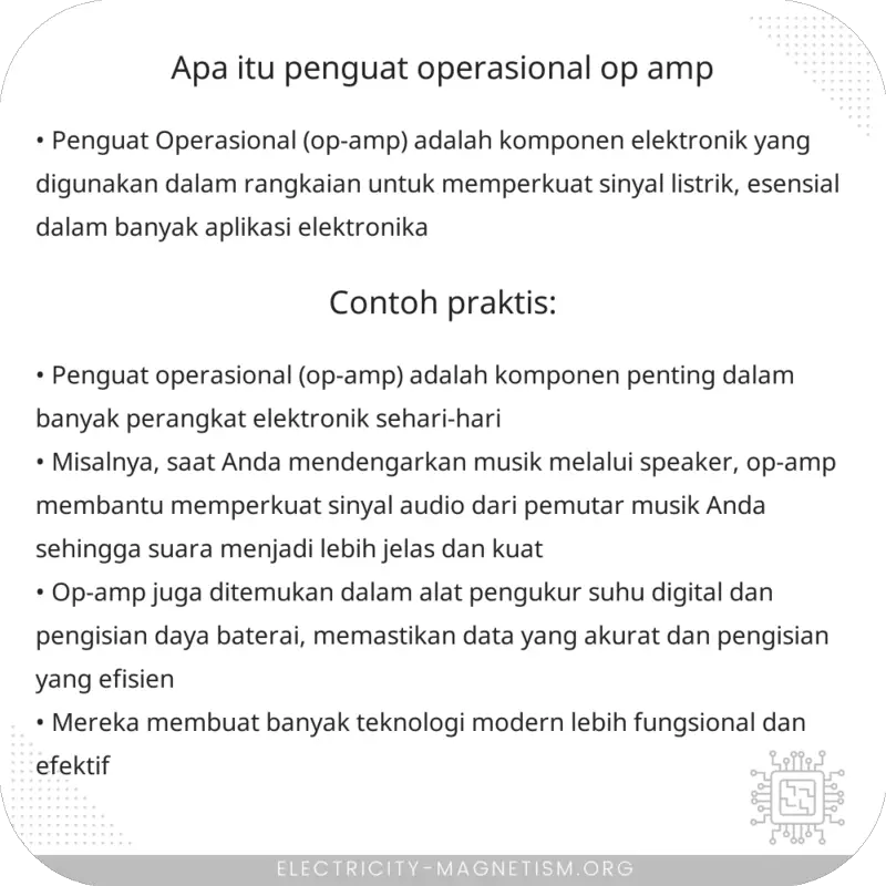 Apa itu Penguat Operasional (op-amp)?