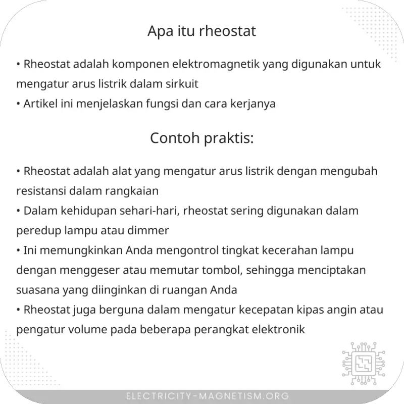 Apa itu Rheostat? – Electricity – Magnetism