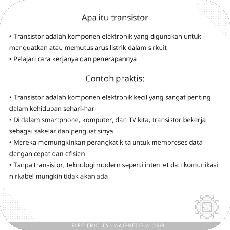 Apa Itu Transistor? – Electricity – Magnetism