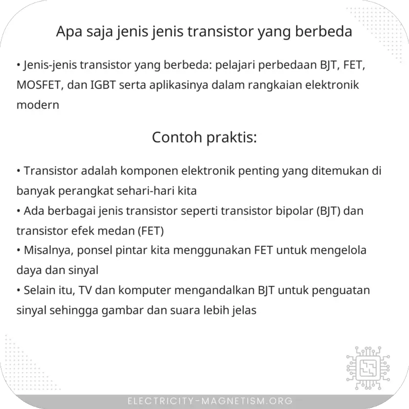 Apa Saja Jenis-Jenis Transistor yang Berbeda? Apa Saja Jenis-Jenis Transistor yang Berbeda?