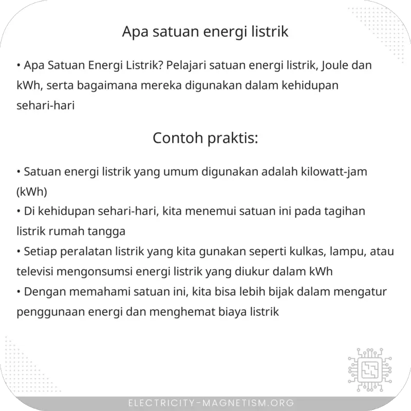 Apa Satuan Daya Listrik?