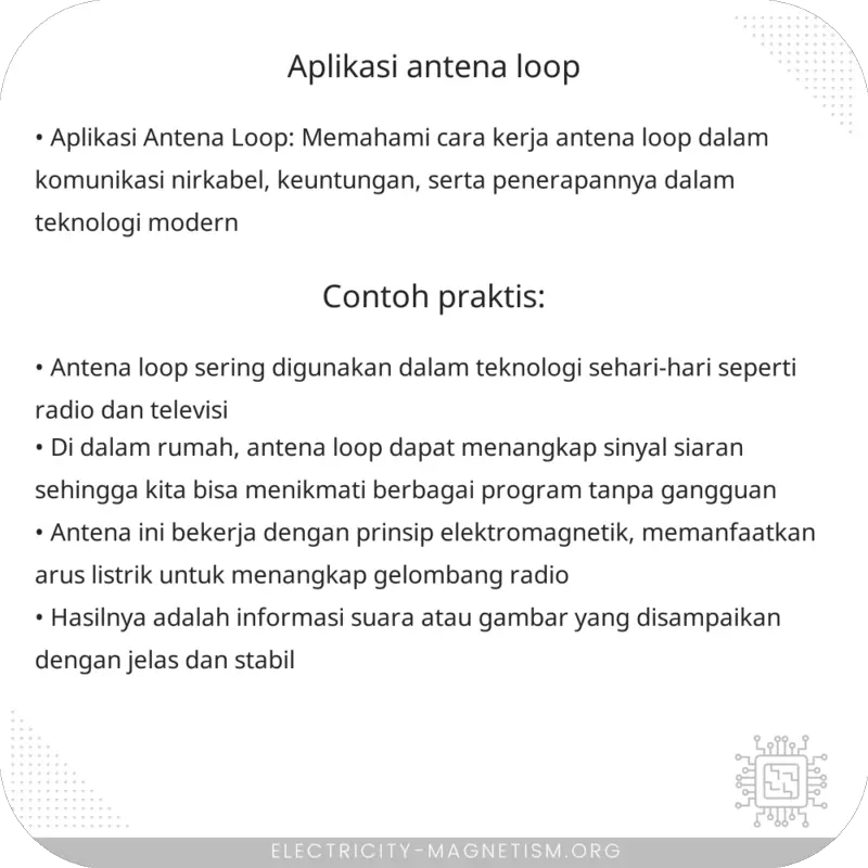 Aplikasi Antena Loop – Electricity – Magnetism