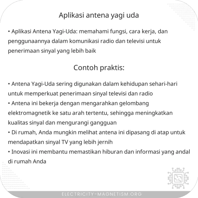Aplikasi Antena Yagi-Uda