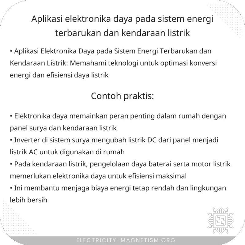 Aplikasi Elektronika Daya pada Sistem Energi Terbarukan dan Kendaraan ... Aplikasi Elektronika Daya pada Sistem Energi Terbarukan dan Kendaraan ...