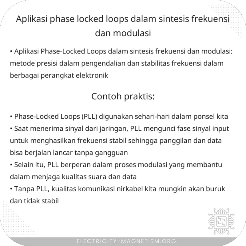 Aplikasi Phase Locked Loops Dalam Sintesis Frekuensi Dan Modulasi Electricity Magnetism