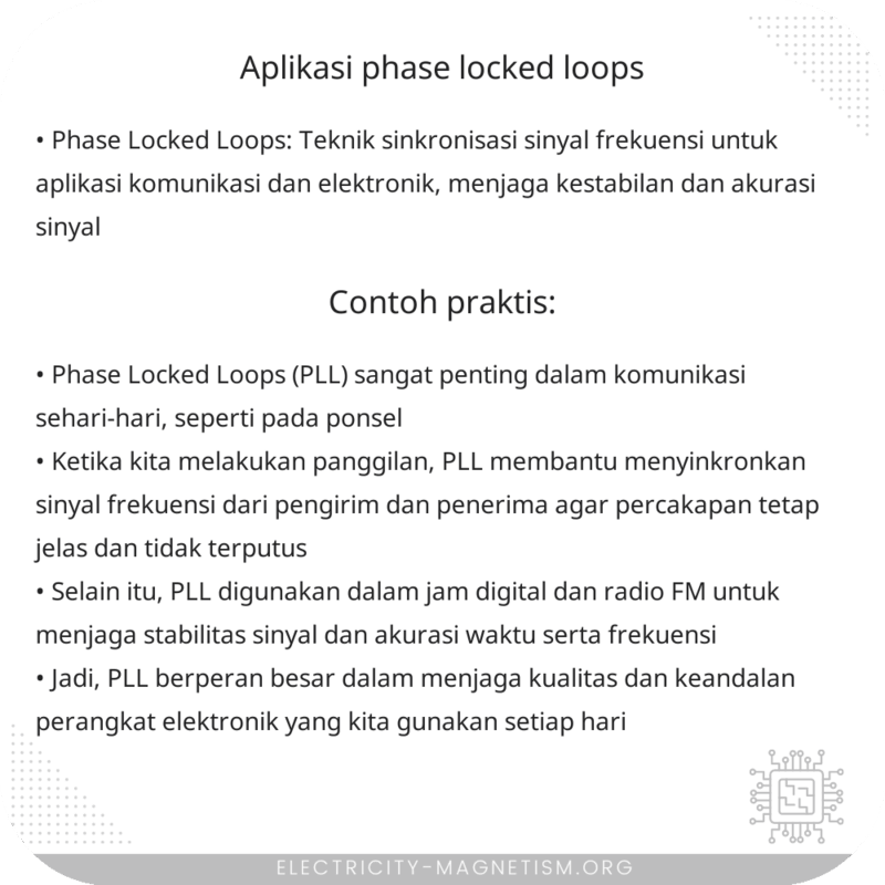 Aplikasi Phase Locked Loops – Electricity – Magnetism