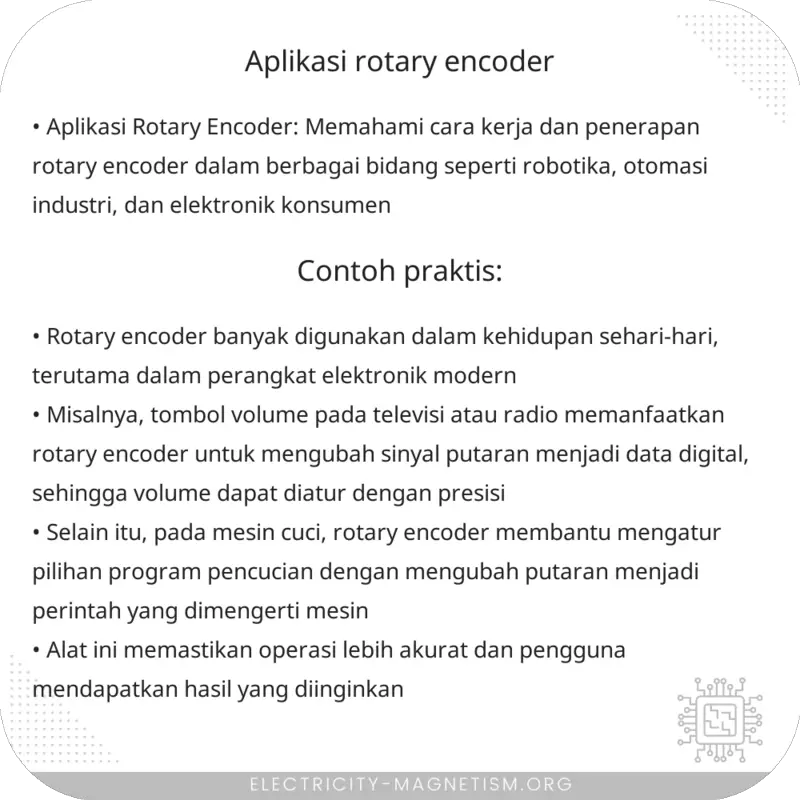 Aplikasi Rotary Encoder – Electricity – Magnetism