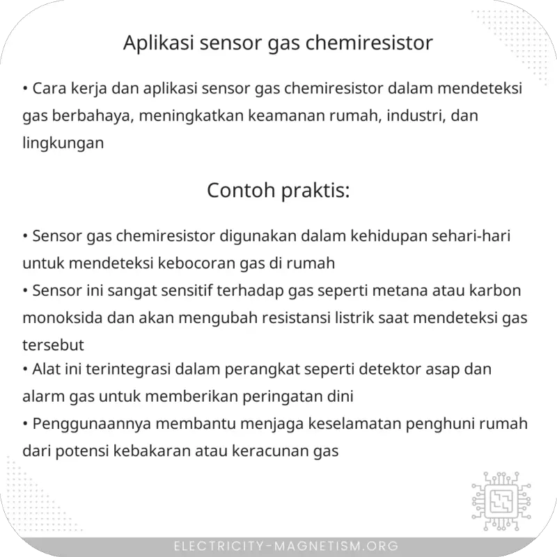 Aplikasi Sensor Gas Chemiresistor – Electricity – Magnetism