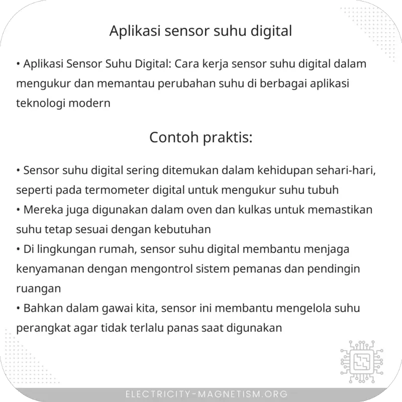 Aplikasi Sensor Suhu Digital – Electricity – Magnetism