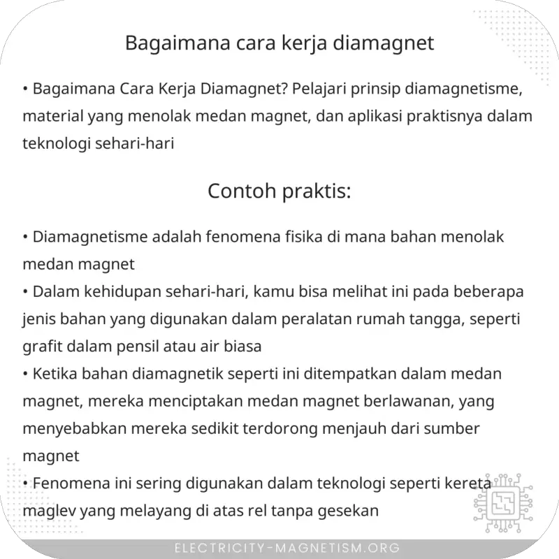Bagaimana Cara Kerja Diamagnet? – Electricity – Magnetism
