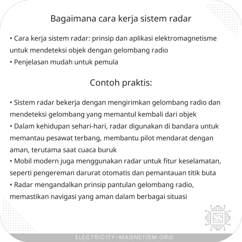 Bagaimana Prinsip Kerja Sistem Radar?