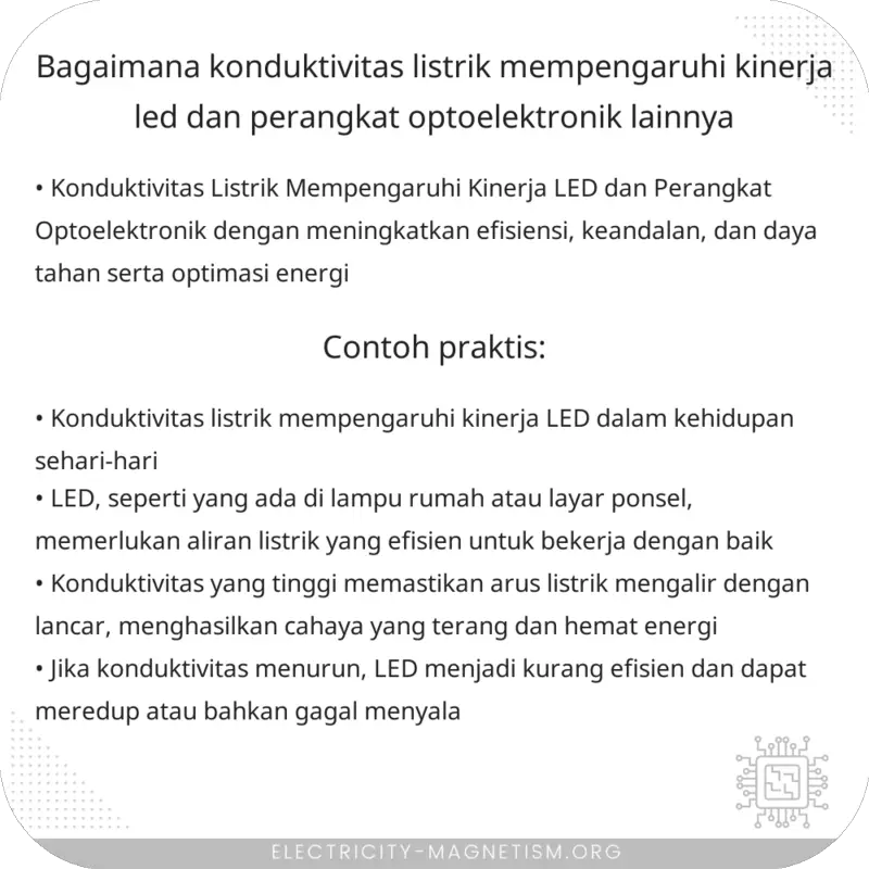 Bagaimana Konduktivitas Listrik Mempengaruhi Kinerja LED dan Perangkat ...