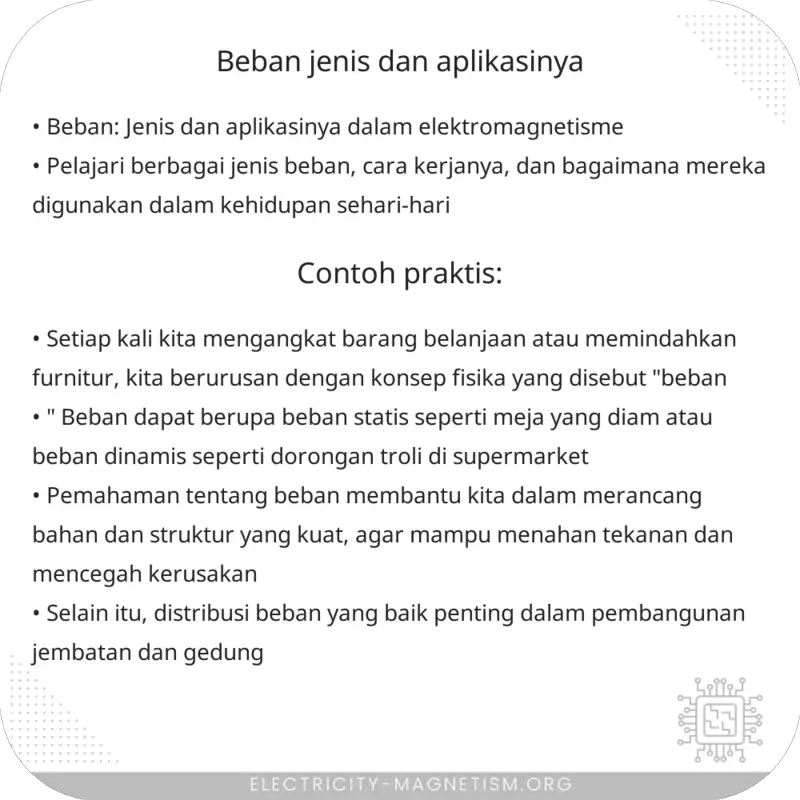 Beban | Jenis dan Aplikasinya – Electricity – Magnetism