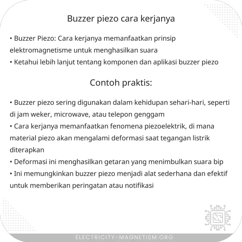 Buzzer Piezo | Cara Kerjanya – Electricity – Magnetism