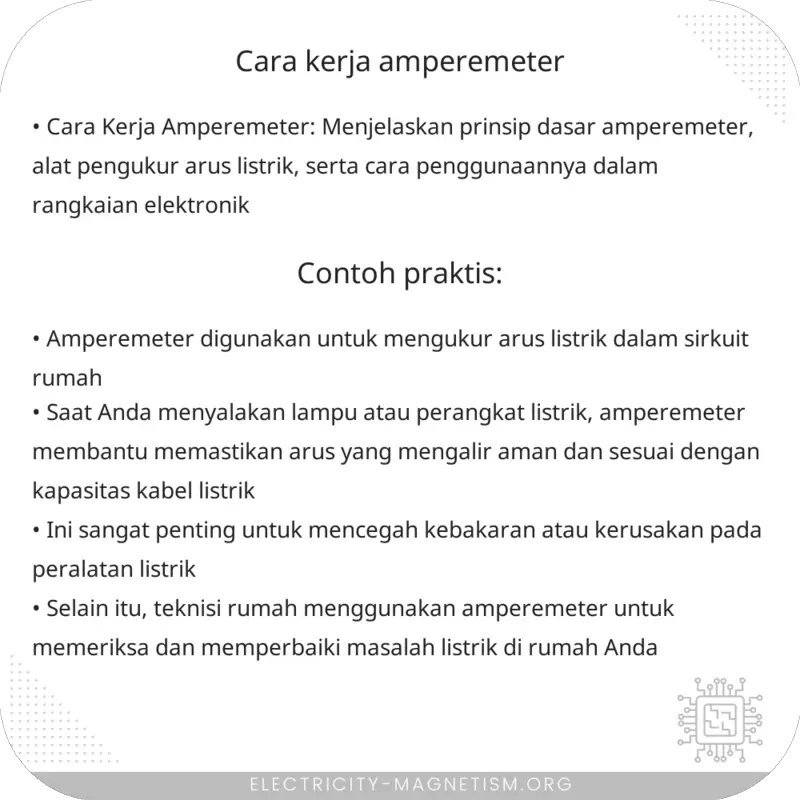 Cara Kerja Amperemeter – Electricity – Magnetism