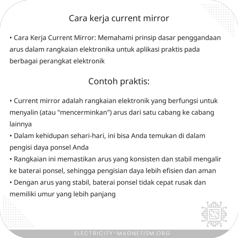 Cara Kerja Current Mirror – Electricity – Magnetism
