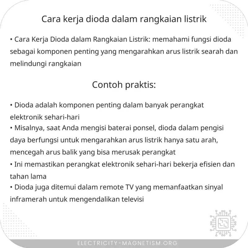 Cara Kerja Dioda dalam Rangkaian Listrik