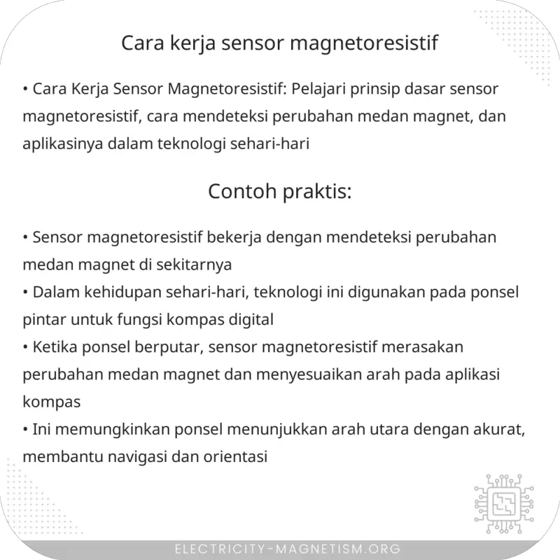 Cara Kerja Sensor Magnetoresistif – Electricity – Magnetism