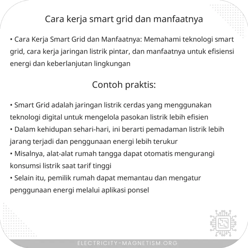 Cara Kerja Smart Grid dan Manfaatnya – Electricity – Magnetism