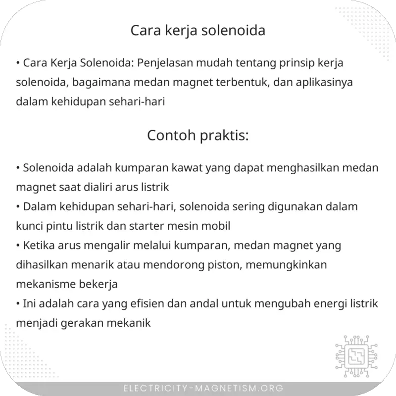 Cara Kerja Solenoida – Electricity – Magnetism